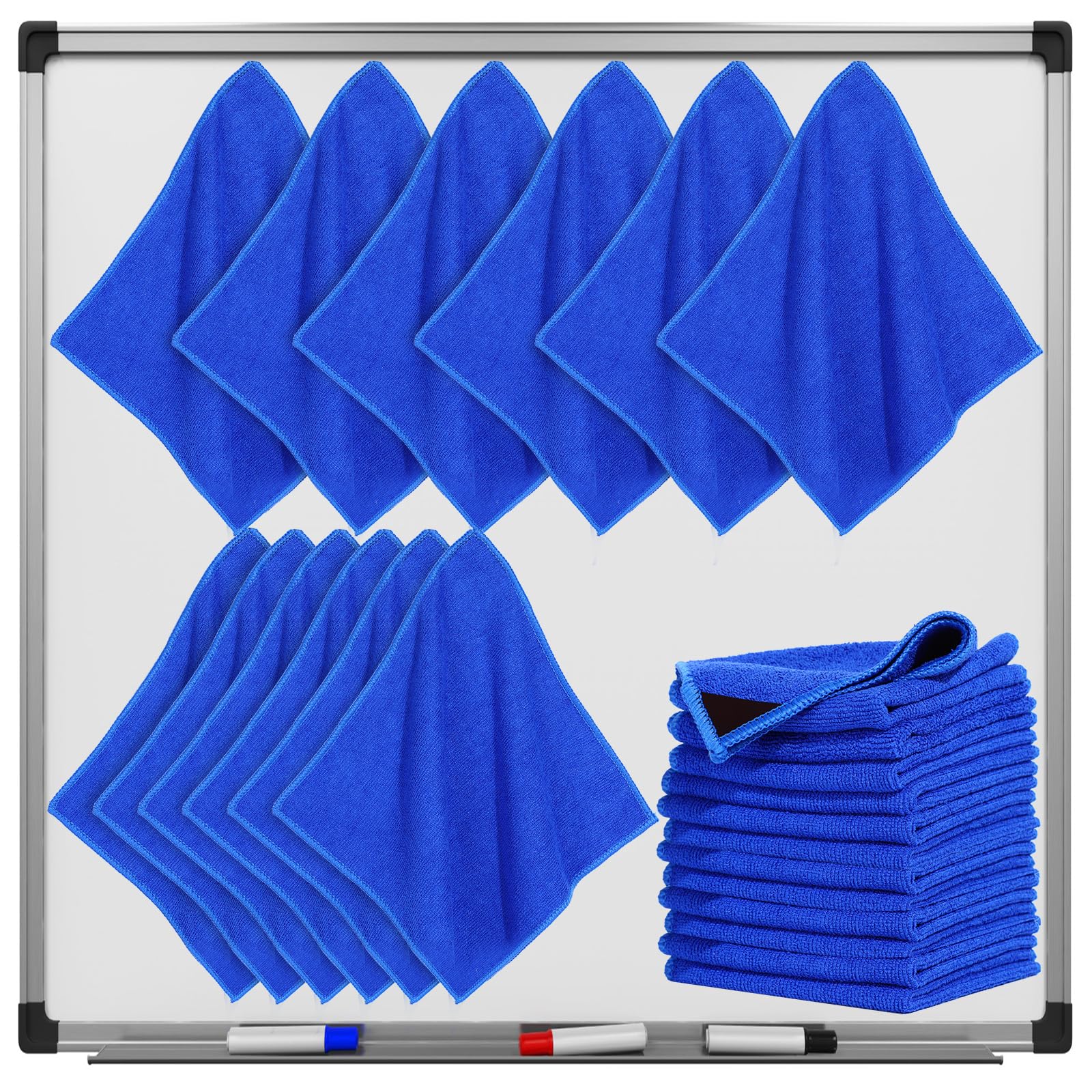 Nuenen 24 Packs Magnetic Cleaning Cloth Microfiber Dry Erase Eraser ...