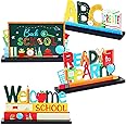 Amazon.com: 4 Pieces Back to School Wooden Table Centerpiece Decor ...