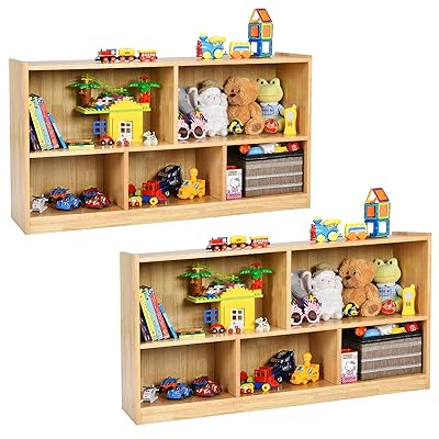 Buy Costzon 2-Shelf Bookcase for Kids, Set of 2 School Classroom Wood ...