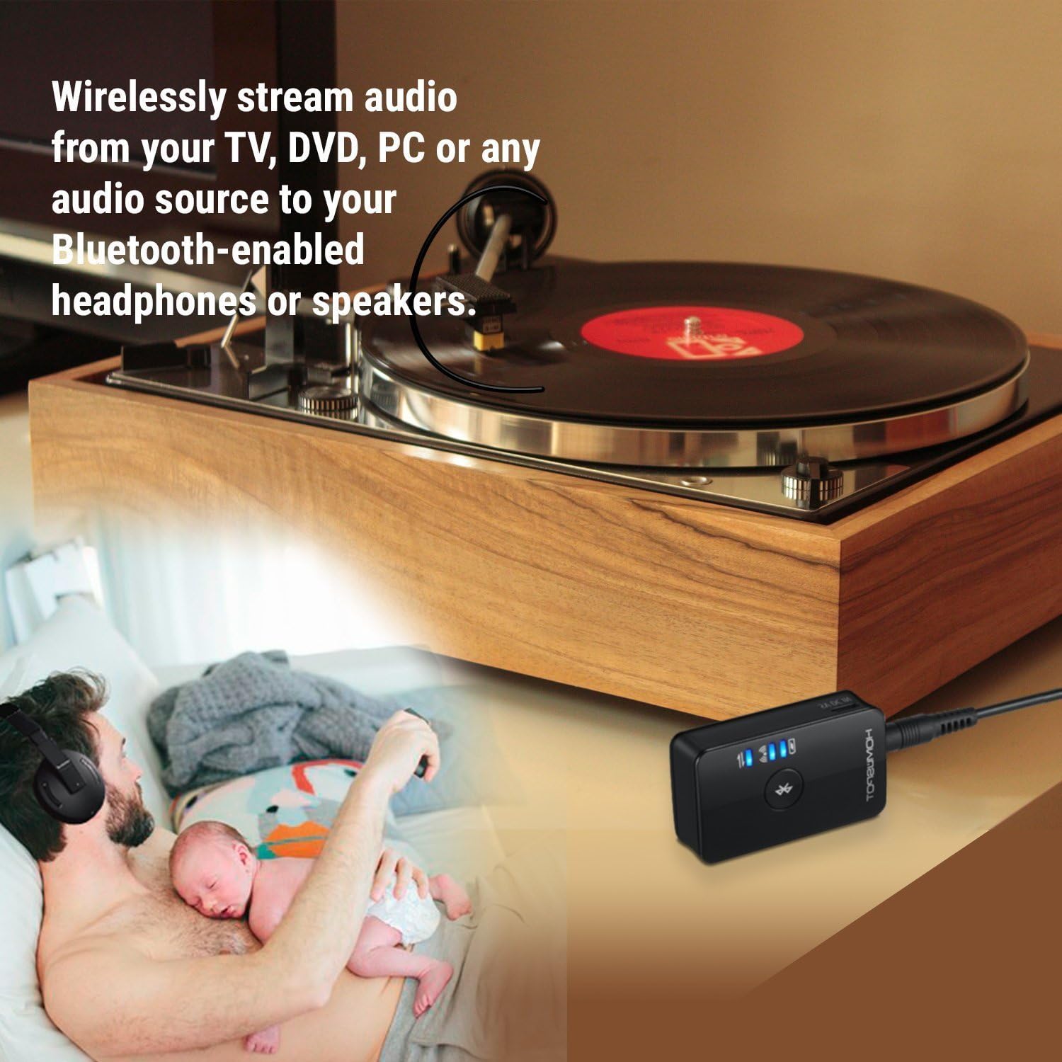 HomeSpot Bluetooth Transmitter Dual Stream Wireless Portable Bluetooth ...