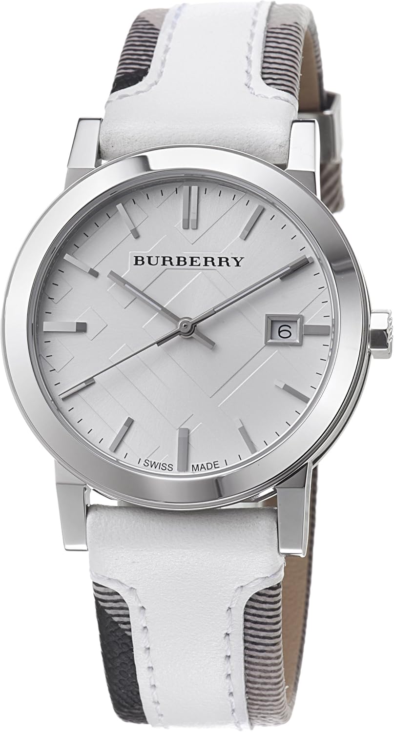 Burberry BU9019 The City Reloj de piel con correa de tela para mujer ...