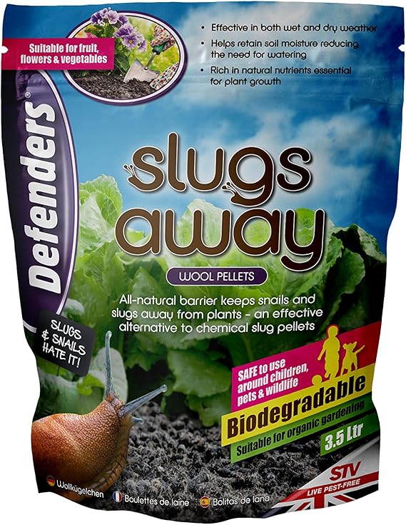Defenders Slugs Away Wool Pellets (Slug Deterrent, Protect Gardens and ...