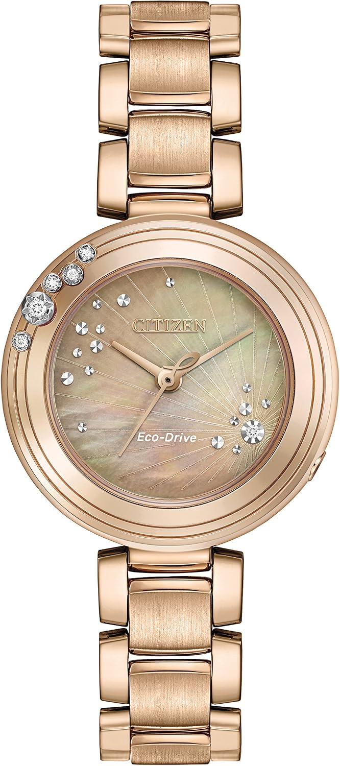 Citizen Women's Analogue Solar Powered Watch with Stainless Steel Strap ...