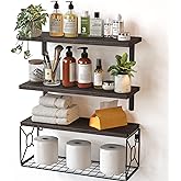 Amazon.com: Zincify 4+1 Floating Shelves for Wall Decor, Wall Shelves ...
