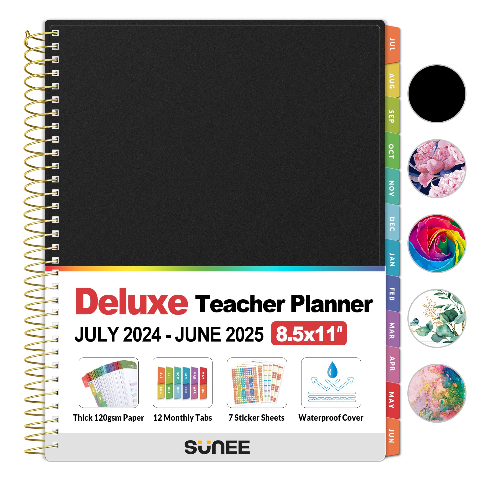 SUNEE Deluxe Teacher Planner 2024-2025, Lesson Planner Book 8.5" x 11 ...