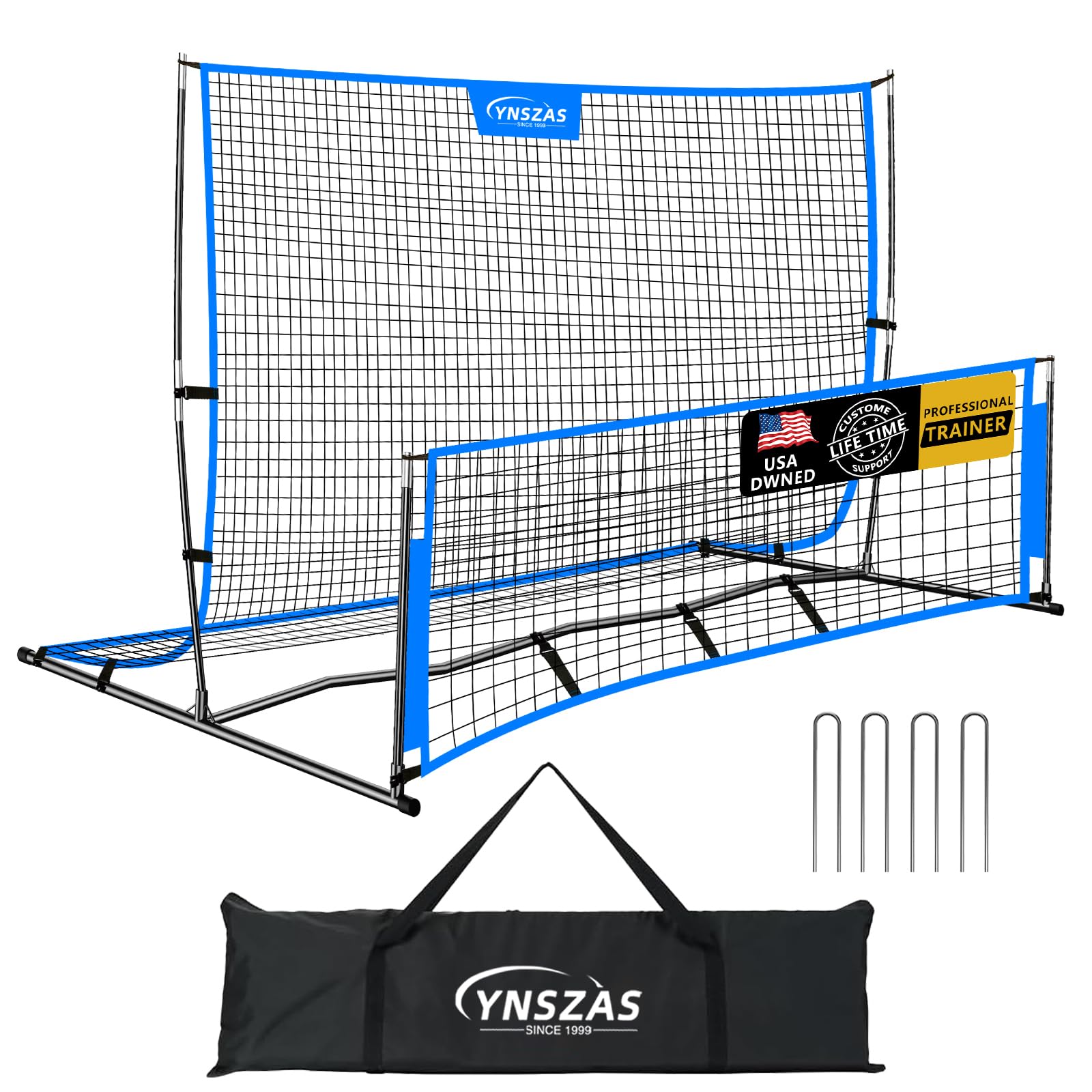 YNSZAS ??? Professional Soccer Rebounder, 2-in-1 Bounce Back Rebound ...