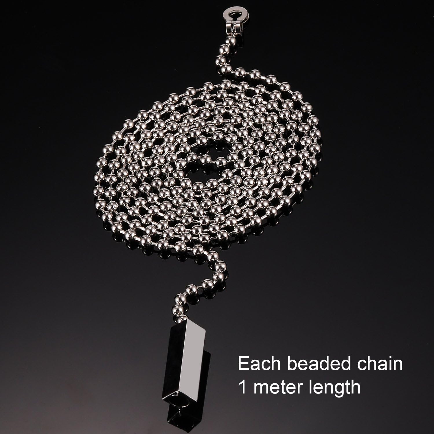 Hestya 2 Pack Beaded Pull Chain Extension Cuboid Pendant with Connector ...