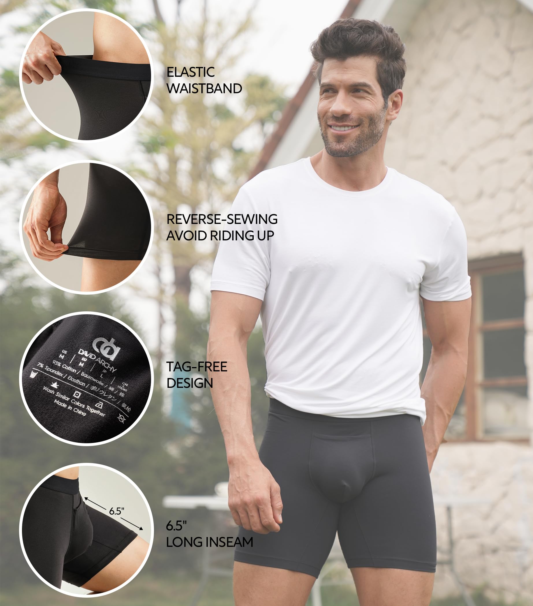 Mua Cotton Mens Underwear Soft Breathable Moisture-Wicking Horizontal ...