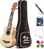 Donner Soprano Ukulele Mahogany DUS-1 21 inch with Ukulele Set Strap ...