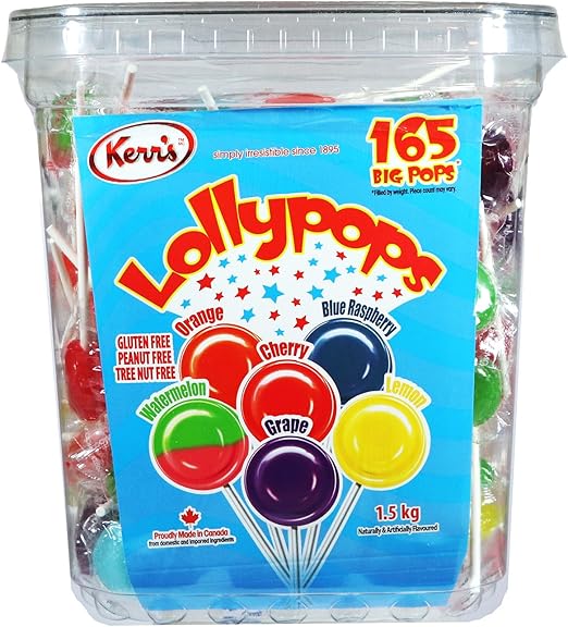 Kerr's Lollipops Big Pops - 165 Count, 1.5KG: Amazon.ca: Grocery