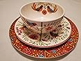 Amazon.com | Bico Red Spring Bird Ceramic Dinner Plates Set of 4, 11 ...
