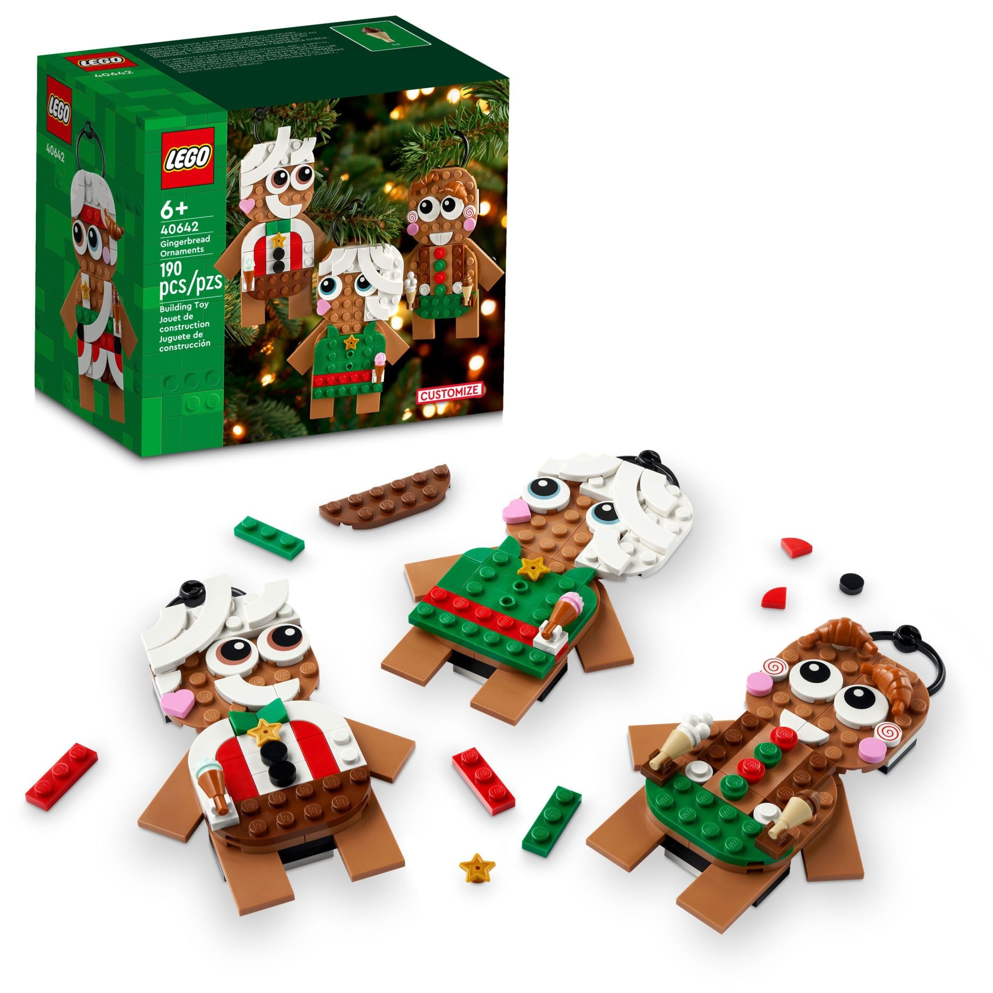 LEGO Gingerbread Ornaments Christmas Tree Ornaments Building Set For LEGO Gingerbread Ornaments Christmas Tree Ornaments Building Set For