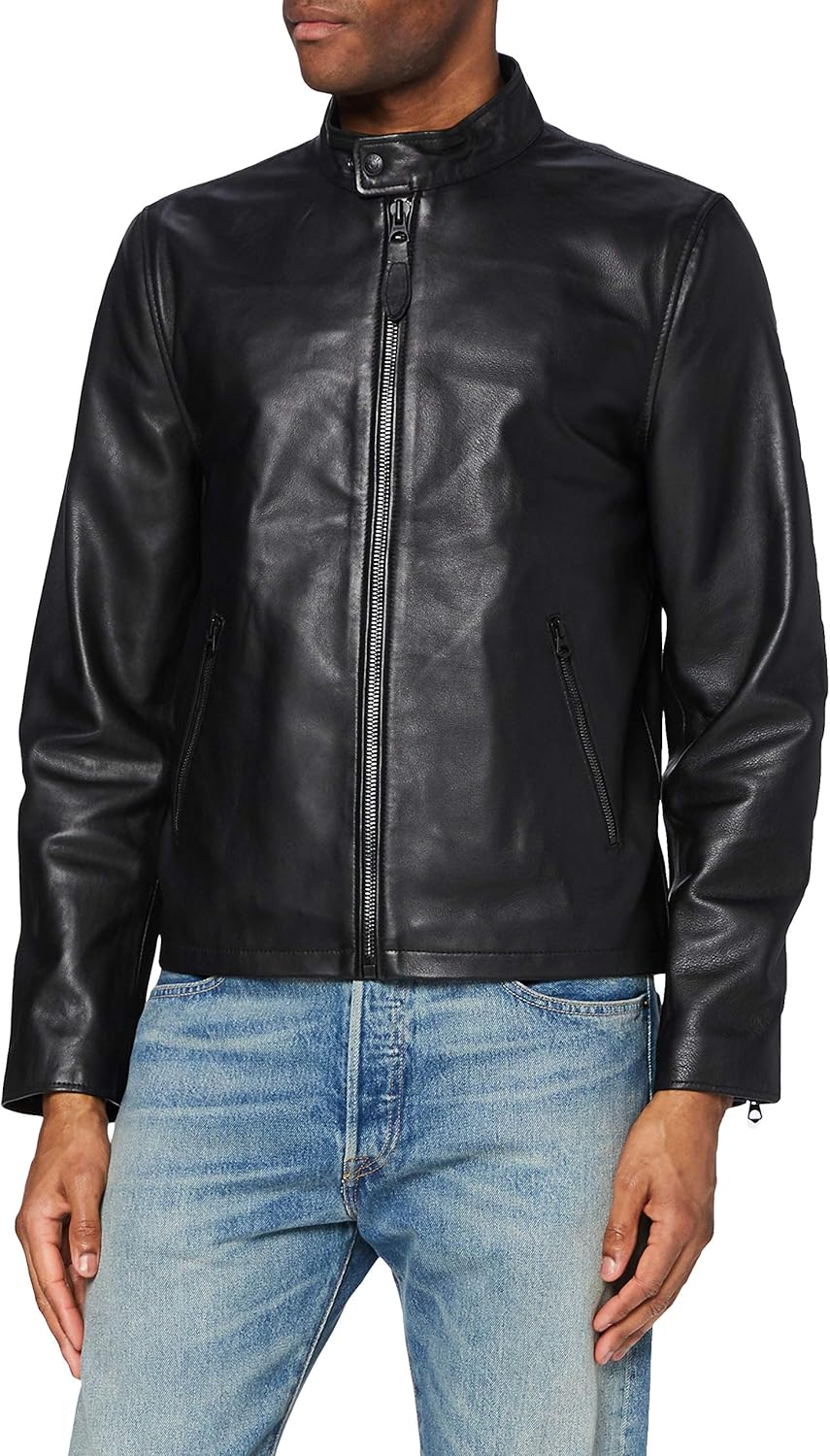 Schott NYC Herren Veste Motard Lederjacken: Amazon.de: Bekleidung