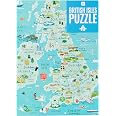 Amazon.com: 1000-piece Blue UK Map British Isles Jigsaw Puzzle with ...