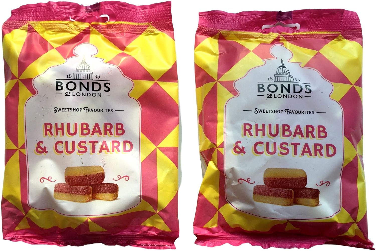 Bonds of London Rhubarb and Custard Sweets 2 x 150g Bags: Amazon.co.uk ...