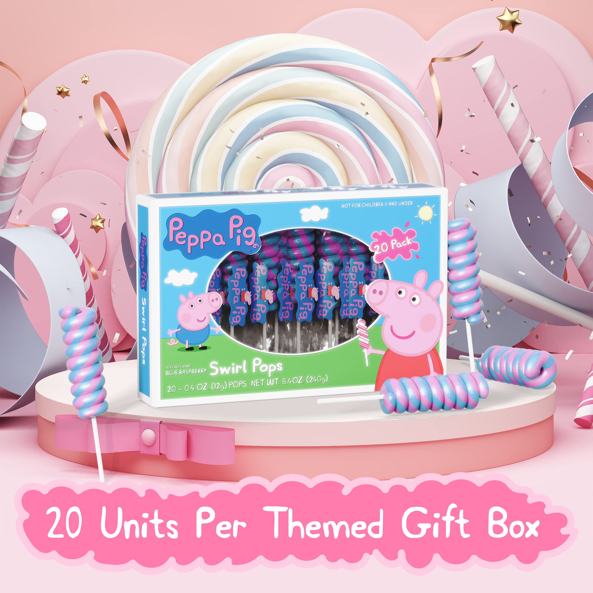 Mua Primary Colors Candy Peppa Pig Swirl Lollipops 20pk By Primary ...