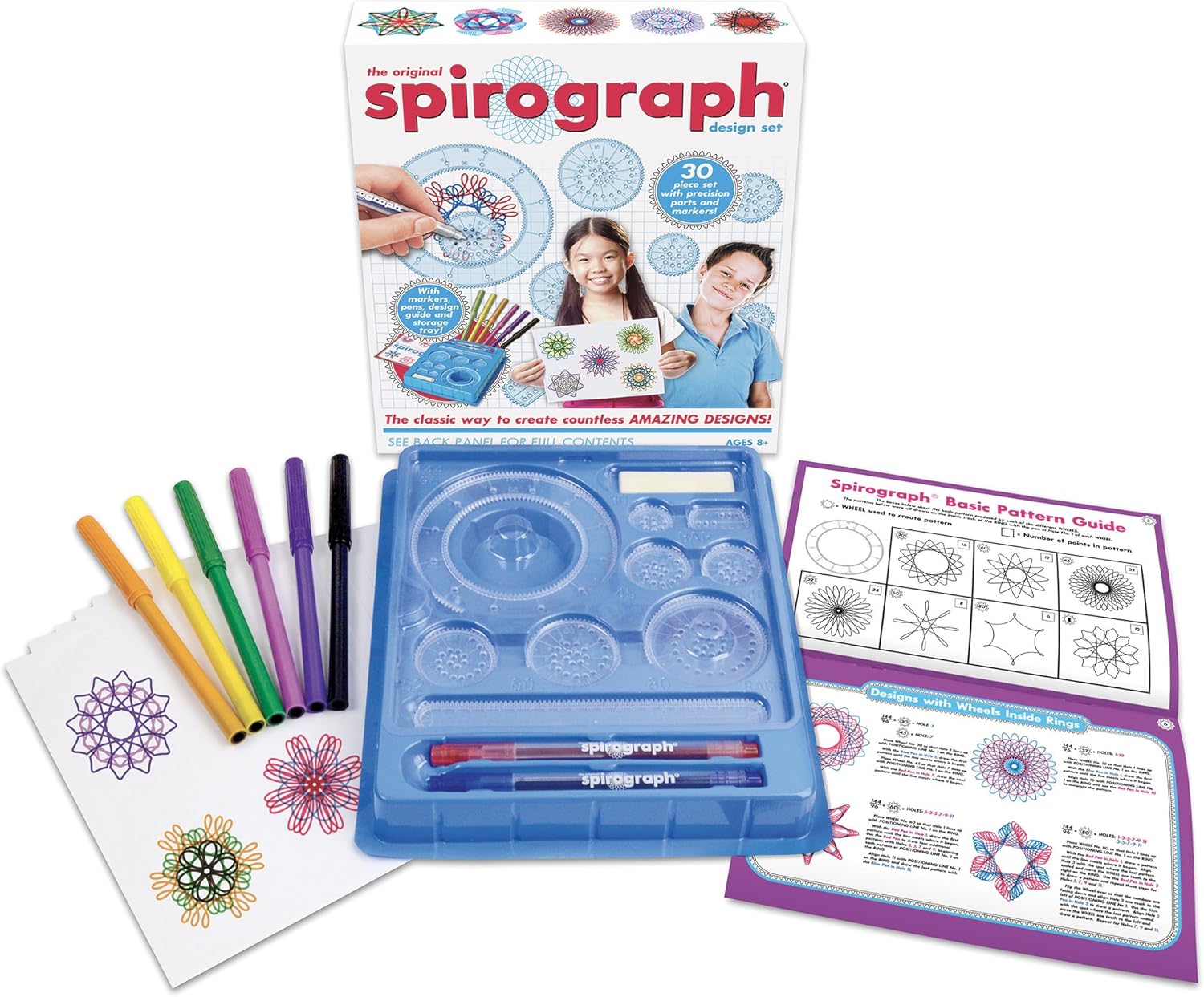 Spirograph – Drawing set – Drawing tool with built-in stencils contains ...