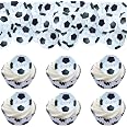 Amazon.com: Gyufise 50Pcs Edible Soccer Balls Cupcake Toppers Ball ...