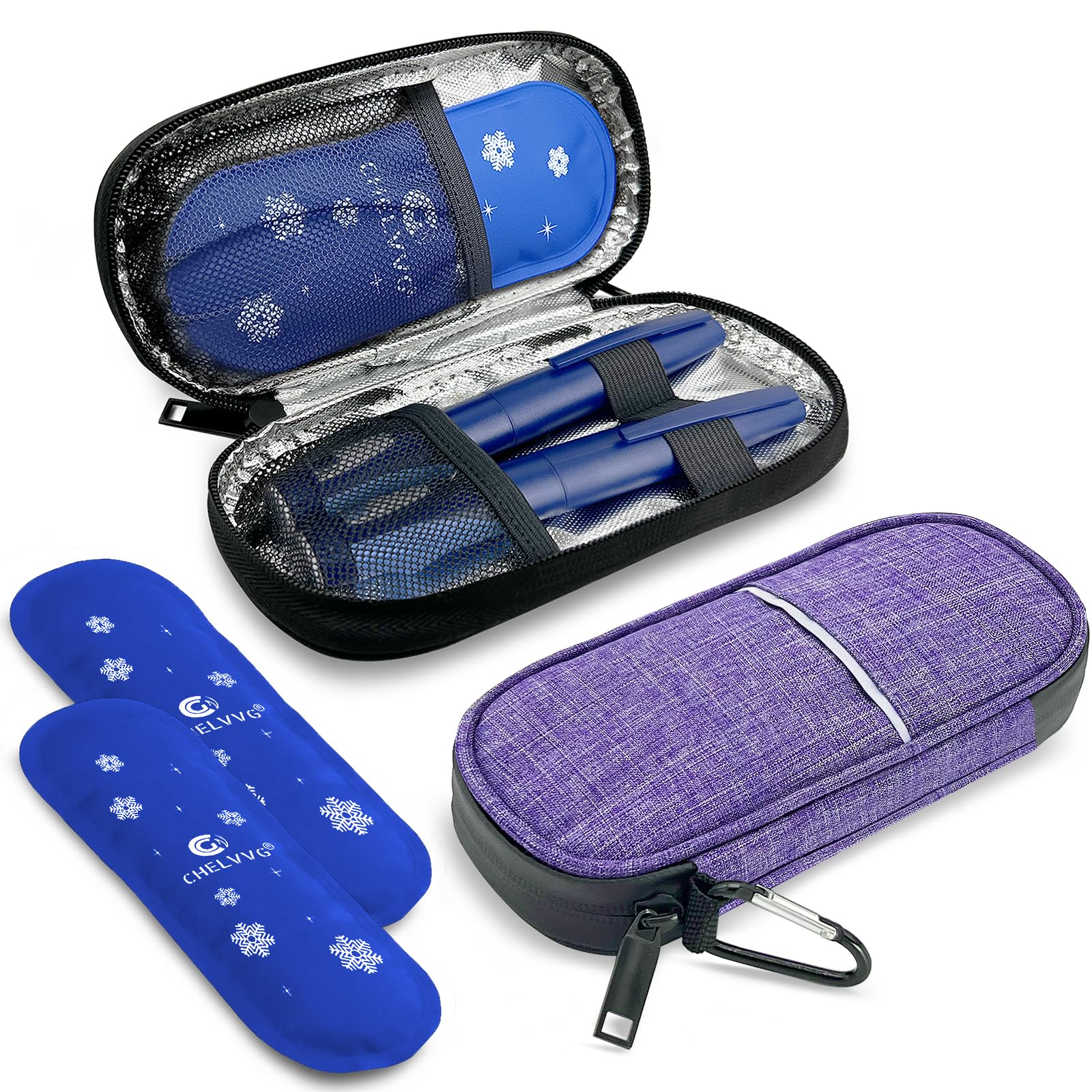 Chelvvg Insulin Cooler Travel Case, Diabetic Medication Organizer ...