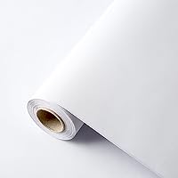 Arthome White Contact Paper, 17"x120" Peel and Stick Matte Wallpaper ...