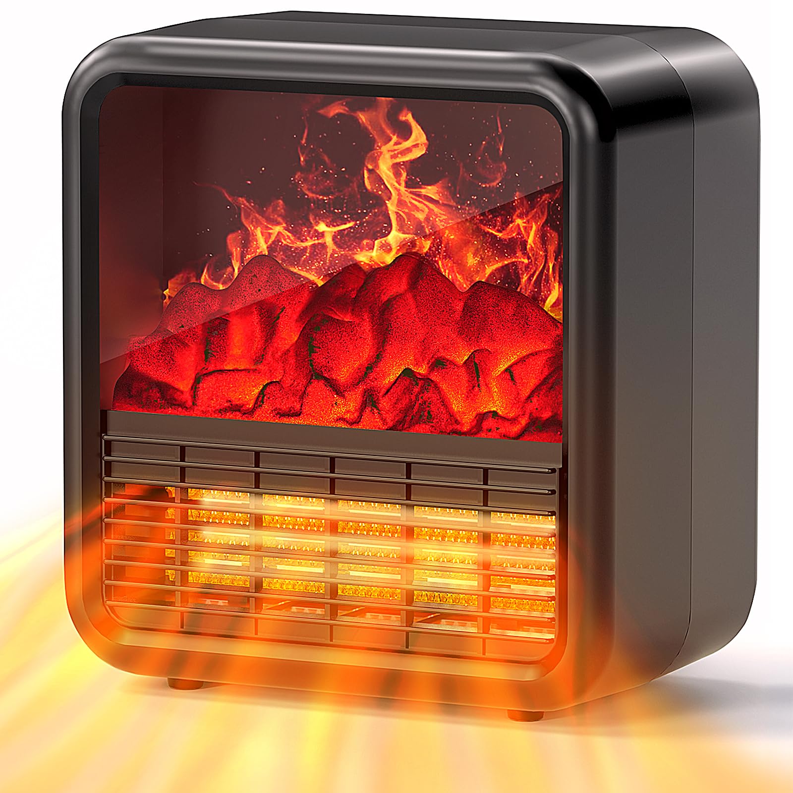 Small Portable Space Heater for Indoor use with Realistic 3D Flame ...