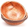 Amazon.com | Elsjoy 6 Pack 10 Inch Wooden Woven Salad Bowl, Unbreakable ...