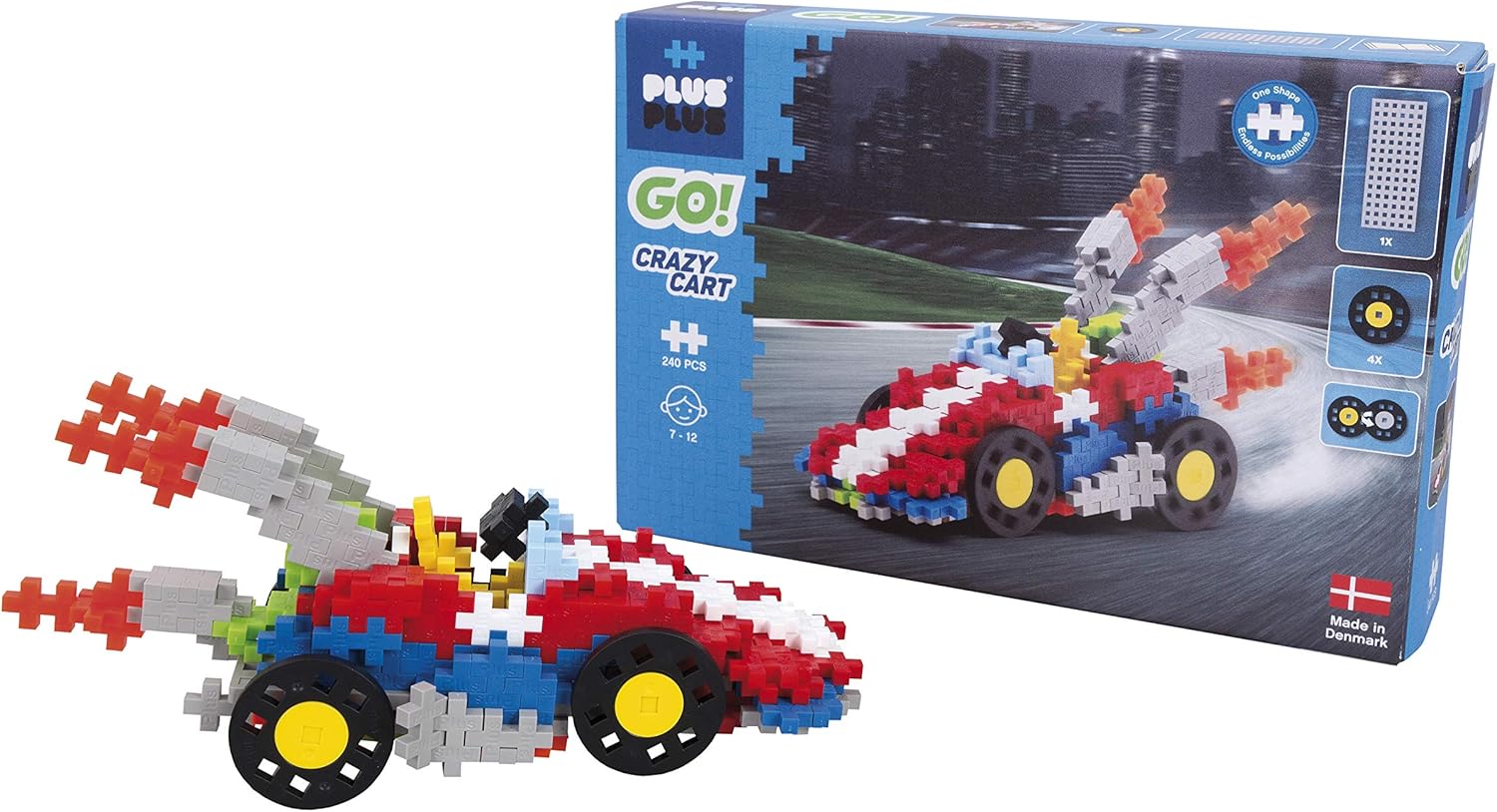 Plus-Plus – GO! Crazy Cart – 240 Pieces – Model Vehicle Building Stem ...