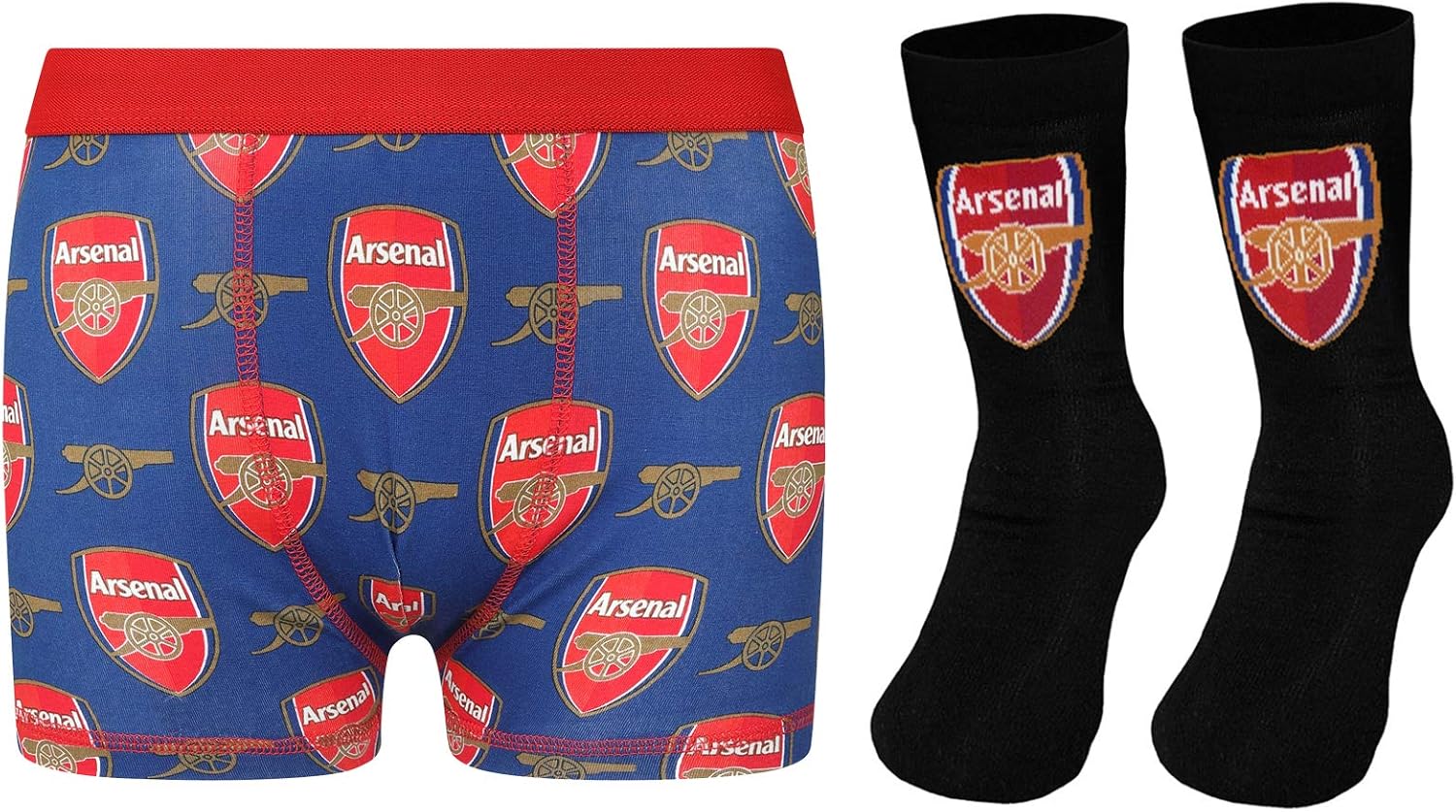 Arsenal FC Official Football Gift Set Boys Socks & Boxer Shorts: Amazon ...