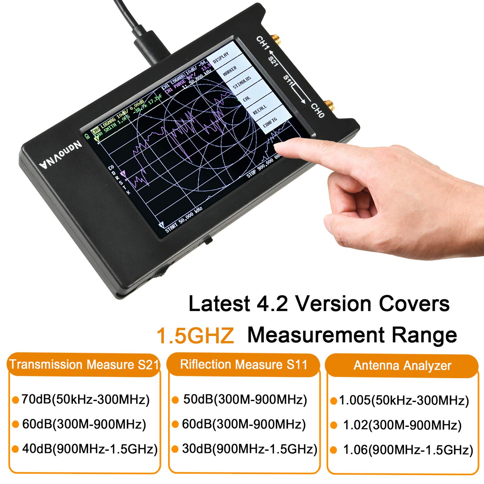 Mua NanoVNA-H4 Vector Network Analyzer Kit 10KHz-1.5GHz HF VHF UHF ...