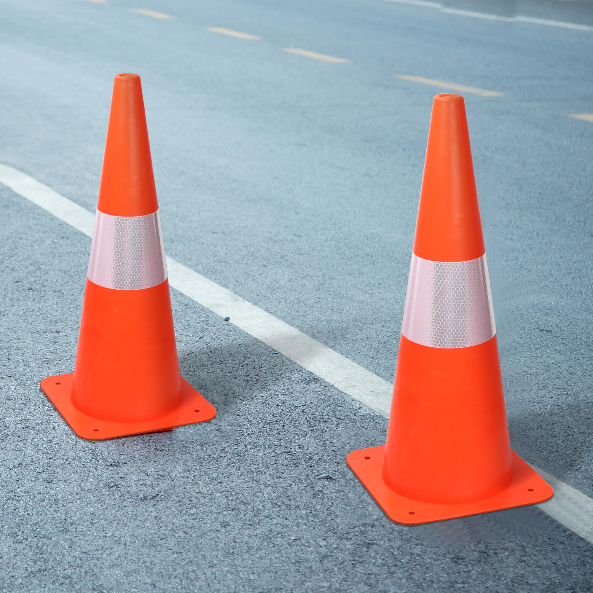 Mua 18 Inch Traffic Safety Cones with Reflective Collars,Orange Hazard ...