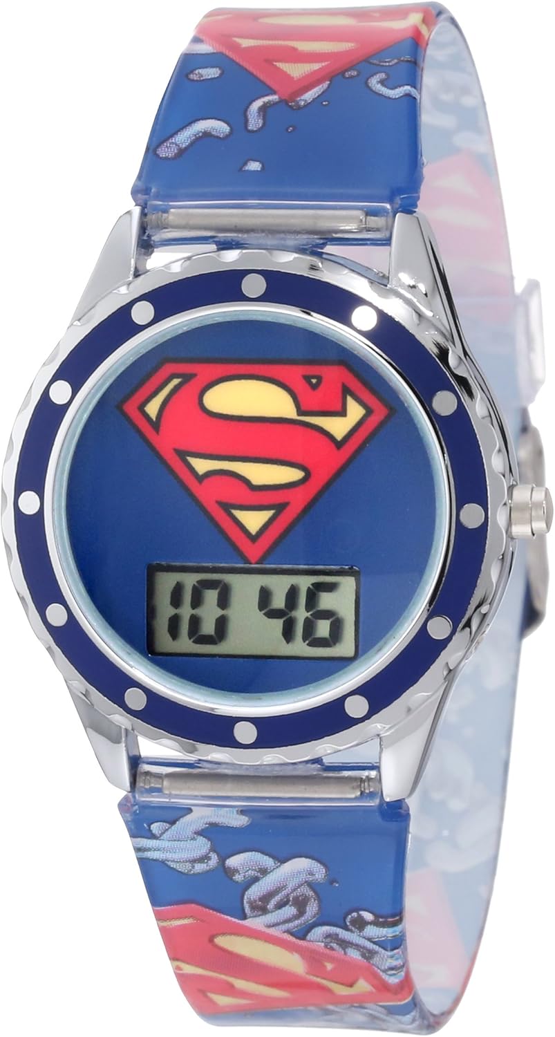 Superman Kids' SUP4021 Printed Superman Logo Analog Strap Watch: Amazon ...