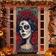 Amazon.com: Dia De Los Muertos Door Cover Day of The Dead Porch Sign ...