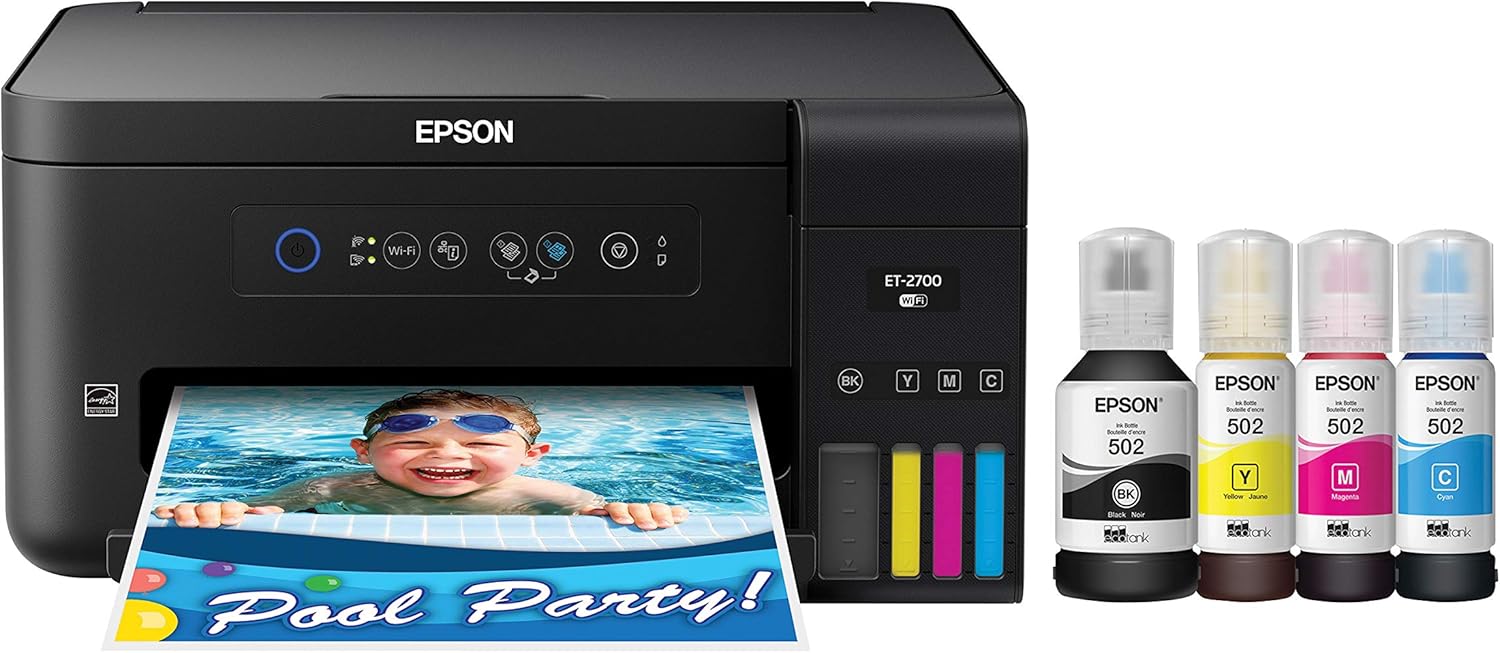 Epson Expression ET 2700 EcoTank Wireless Colour All in One Supertank Printer With Scanner And epson-expression-et-2700-ecotank-wireless-colour-all-in-one-supertank-printer-with-scanner-and