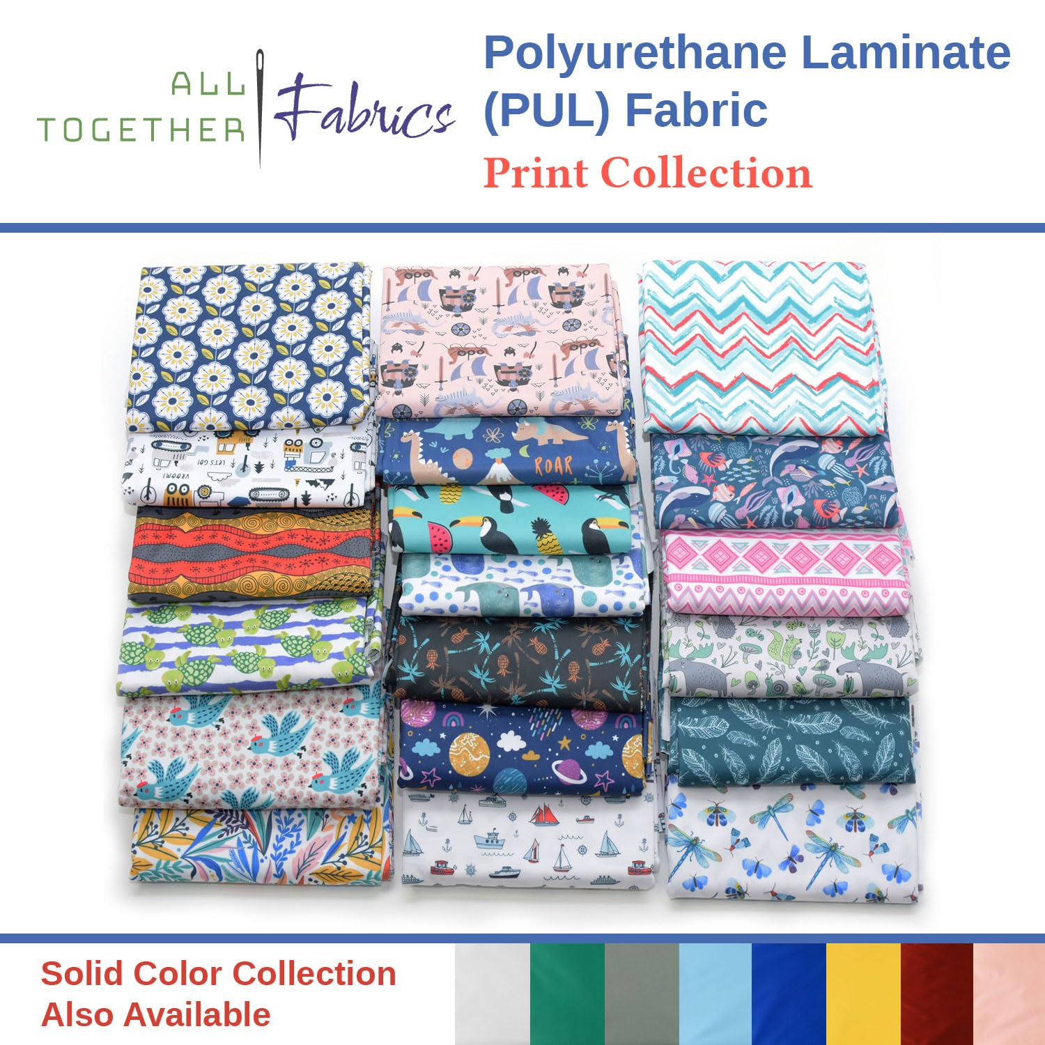 Polyurethane Laminate (PUL) Pre-Cut Fabric By The Meter. Waterproof And ...