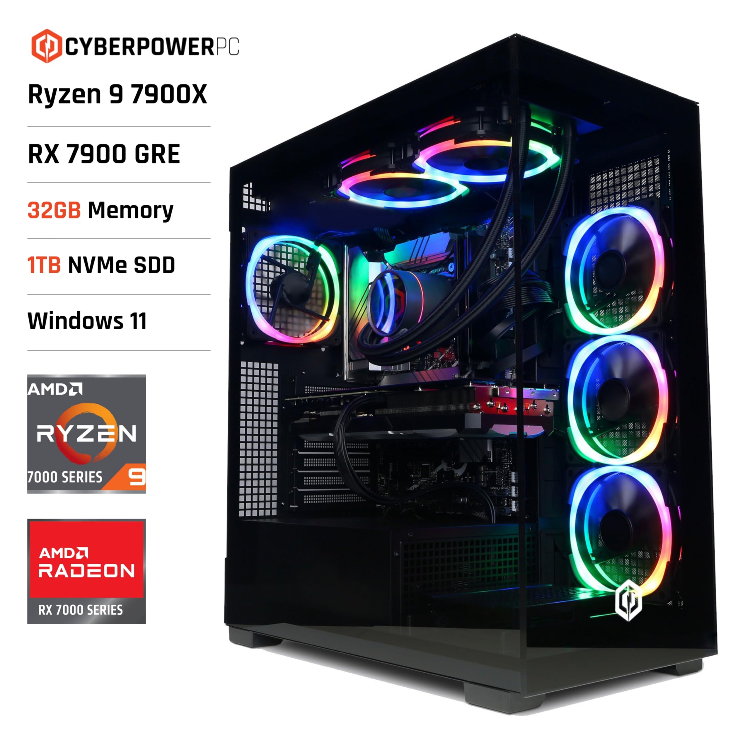 Mua CyberPowerPC Luxe Gaming PC - AMD Ryzen 9 7900X, AMD Radeon RX 7900 ...