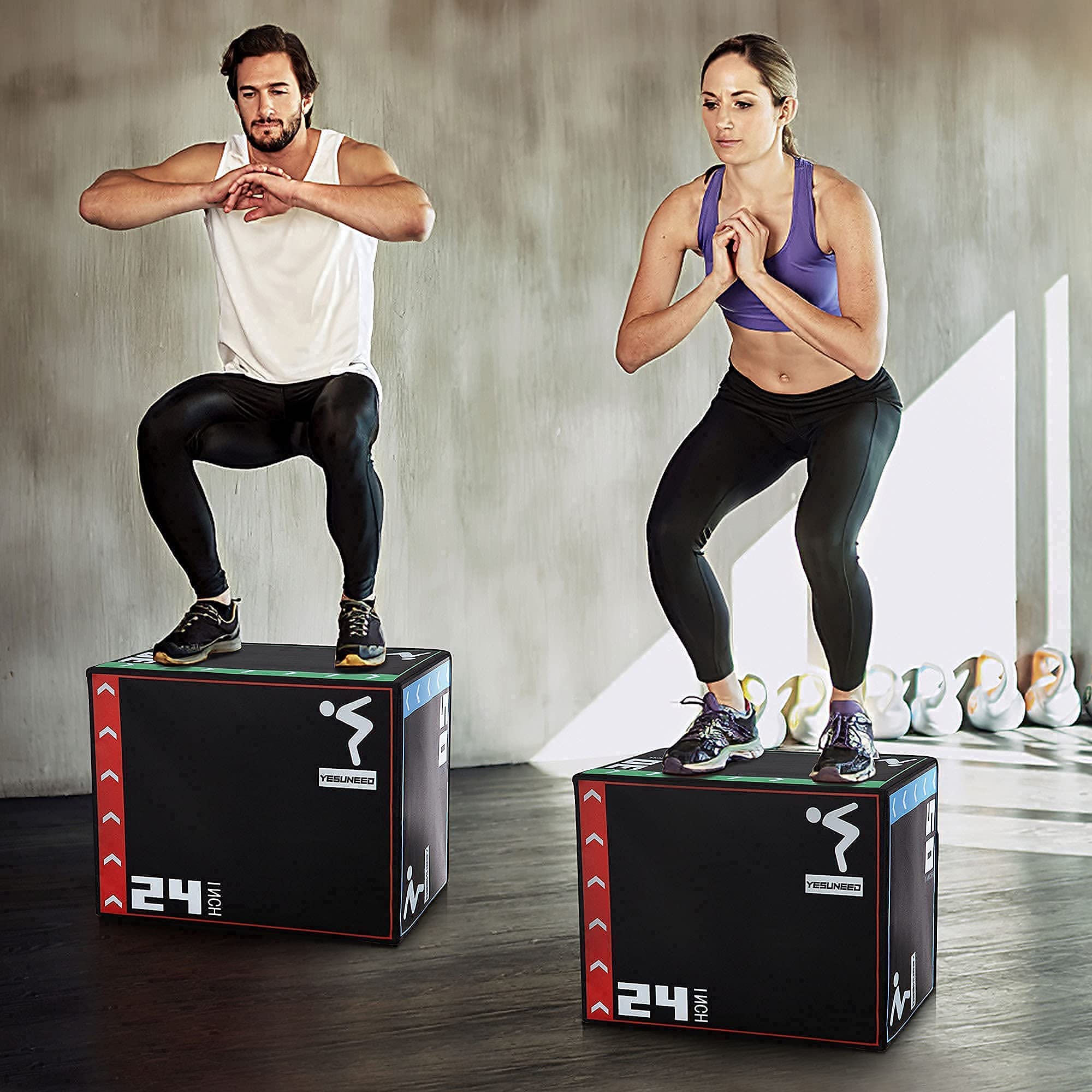 Mua Holleyweb 3 in 1 Foam Plyometric Jump Box - Plyo Jump Box for ...