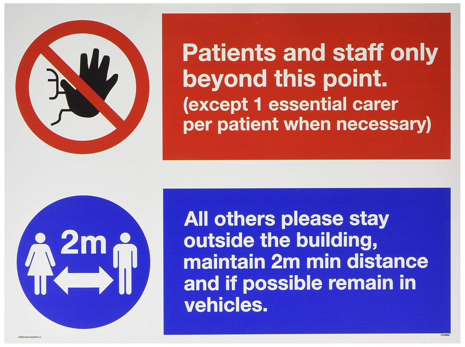Dual sign Patients and staff only beyond this point All others please ...