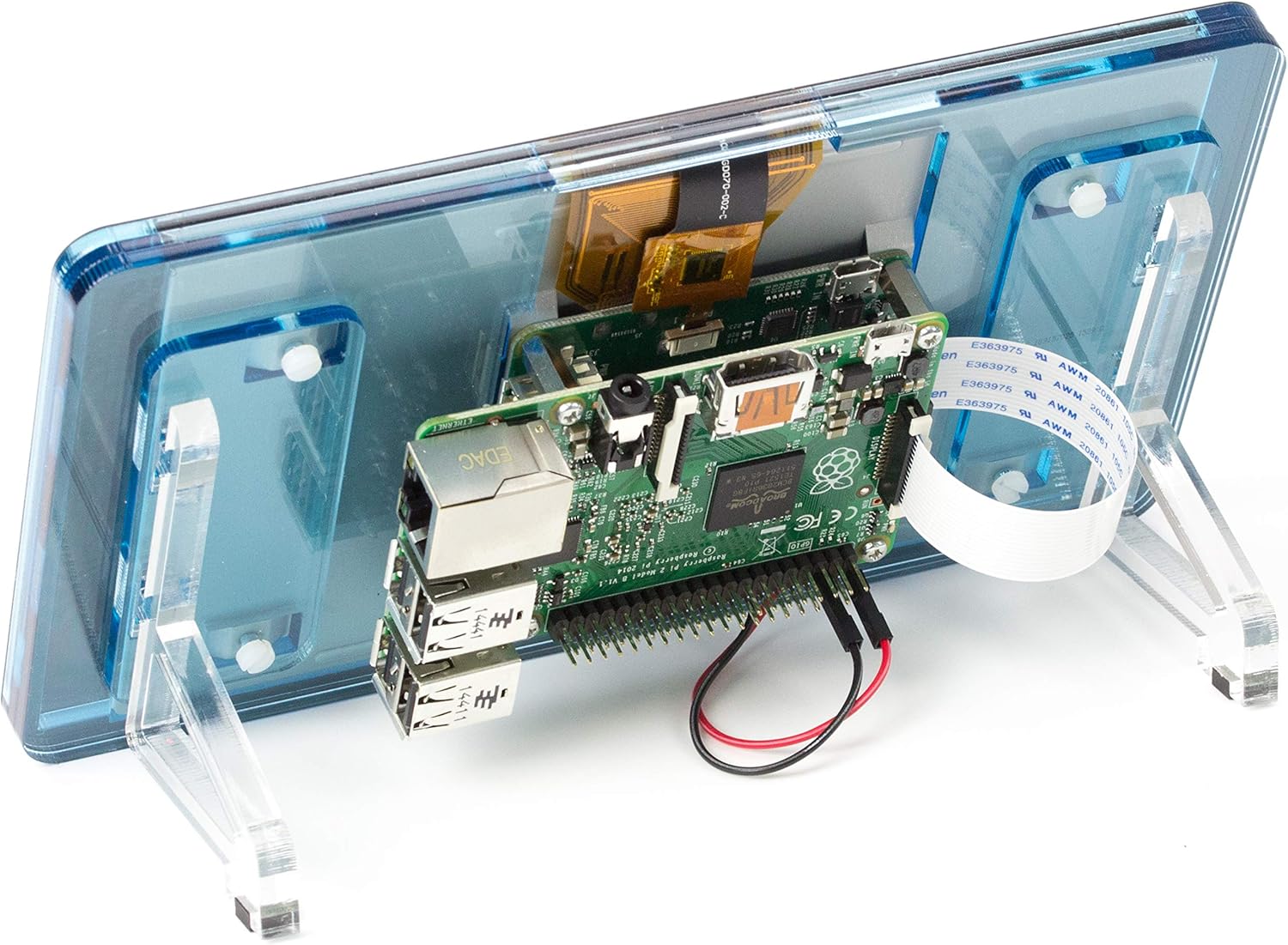 Pibow Touchscreen Frame for the 7″ Raspberry Pi Touchscreen – Flotilla Blue – BigaMart