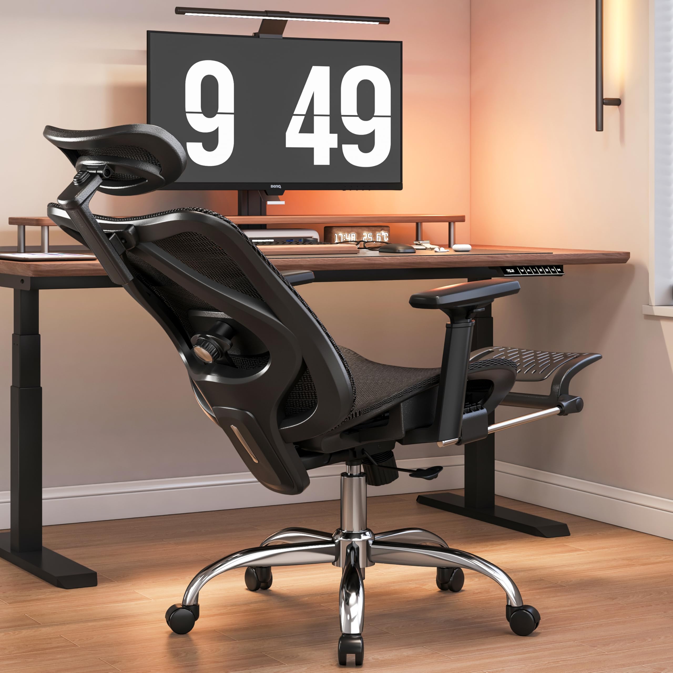 Ergonomic Office Chair, Comfort Mesh with Adjustable Lumbar Support ...
