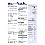 Microsoft Excel 2010 Advanced & Macros Quick Reference Guide (Cheat Sheet of Instructions, Tips ...