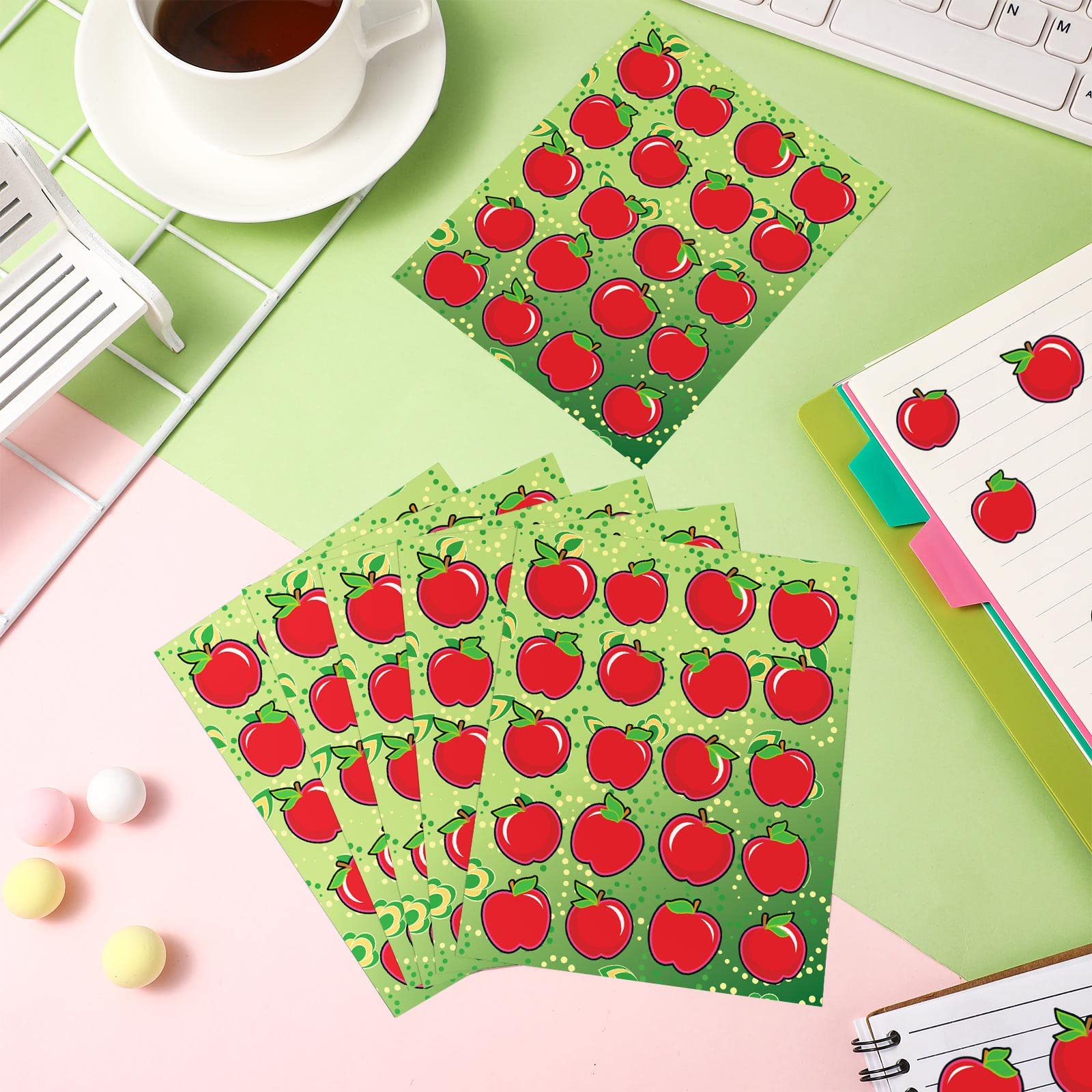 Mua Junkin 500 Count Fall Apple Shape Stickers for Kids Fall Journal ...