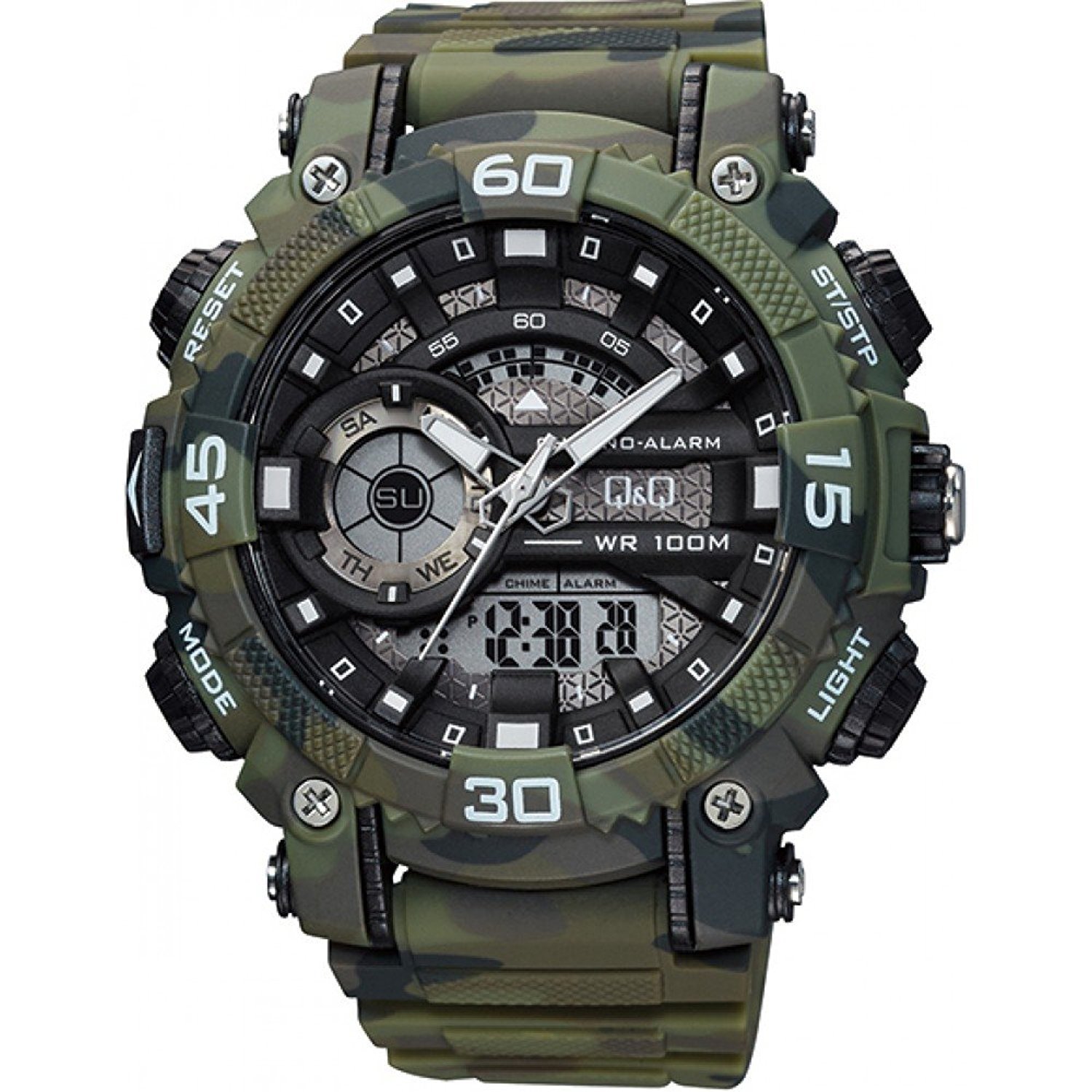 Buy Q&Q Analogue-Digital Men's Watch (Multicolour Dial Multicolour ...