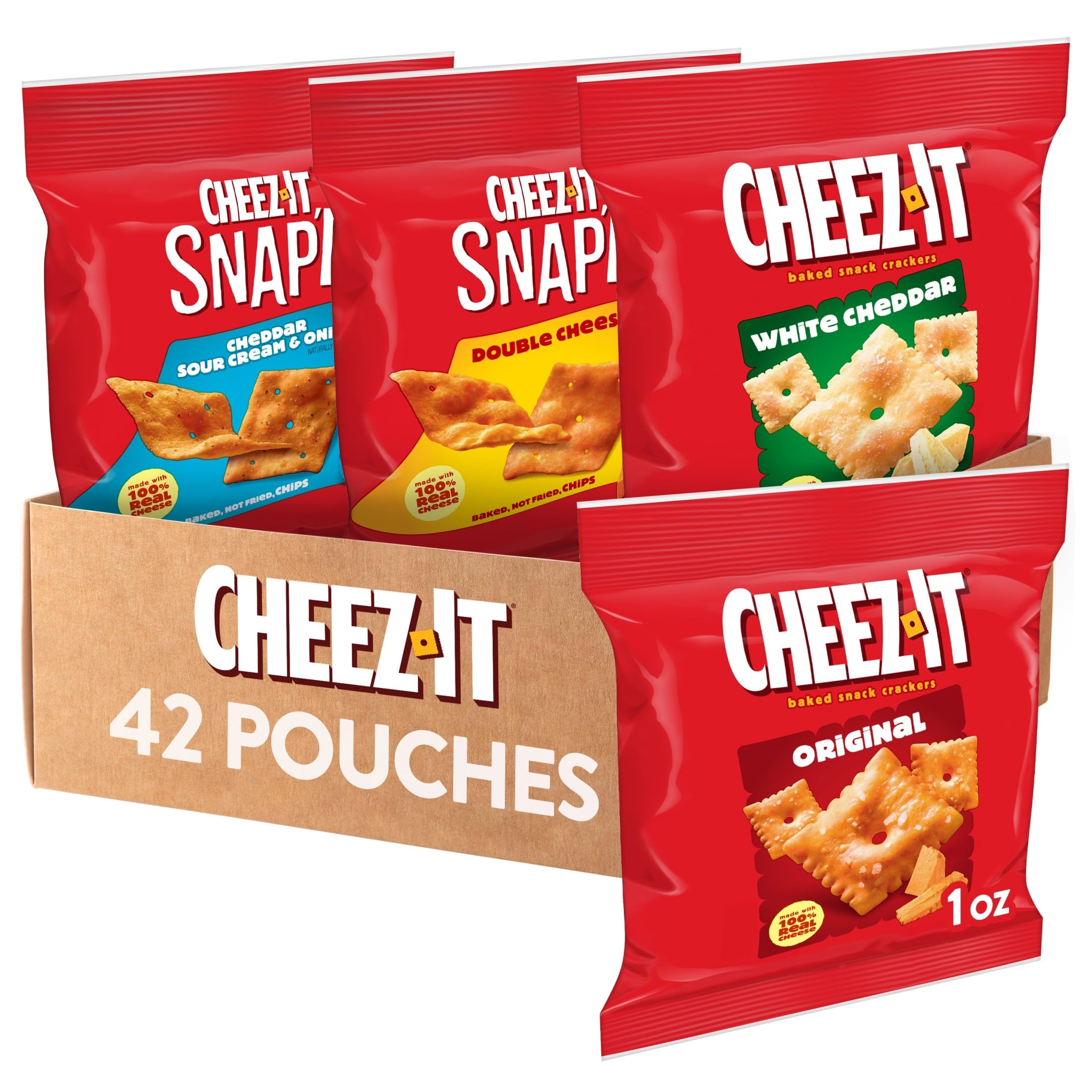 Cheez-It Cheese Crackers, Baked Snack Crackers, Lunch Snacks, Variety ...