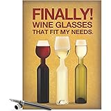 Amazon.com | BigMouth Inc Ultimate Wine Bottle Glass, Holds Full Bottle ...