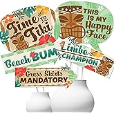 Amazon.com: Funny Luau - Hawaiian Party Photo Booth Props Kit - 10 ...
