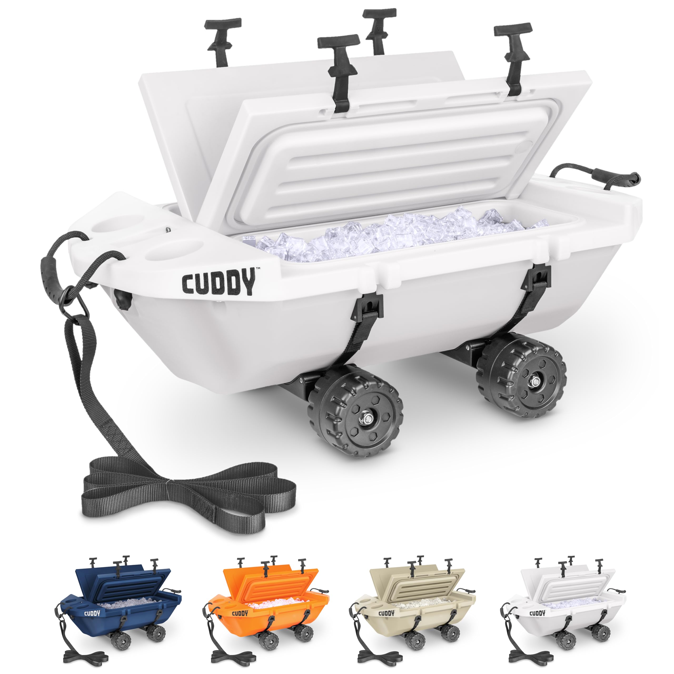 CUDDY Crawler Cooler with Wheels – 40 QT Amphibious Floating Cooler and ...