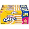 Amazon.com: OREO Double Stuf Golden Sandwich Cookies, King Size, 12 Snack Packs (8 Cookies Per ...