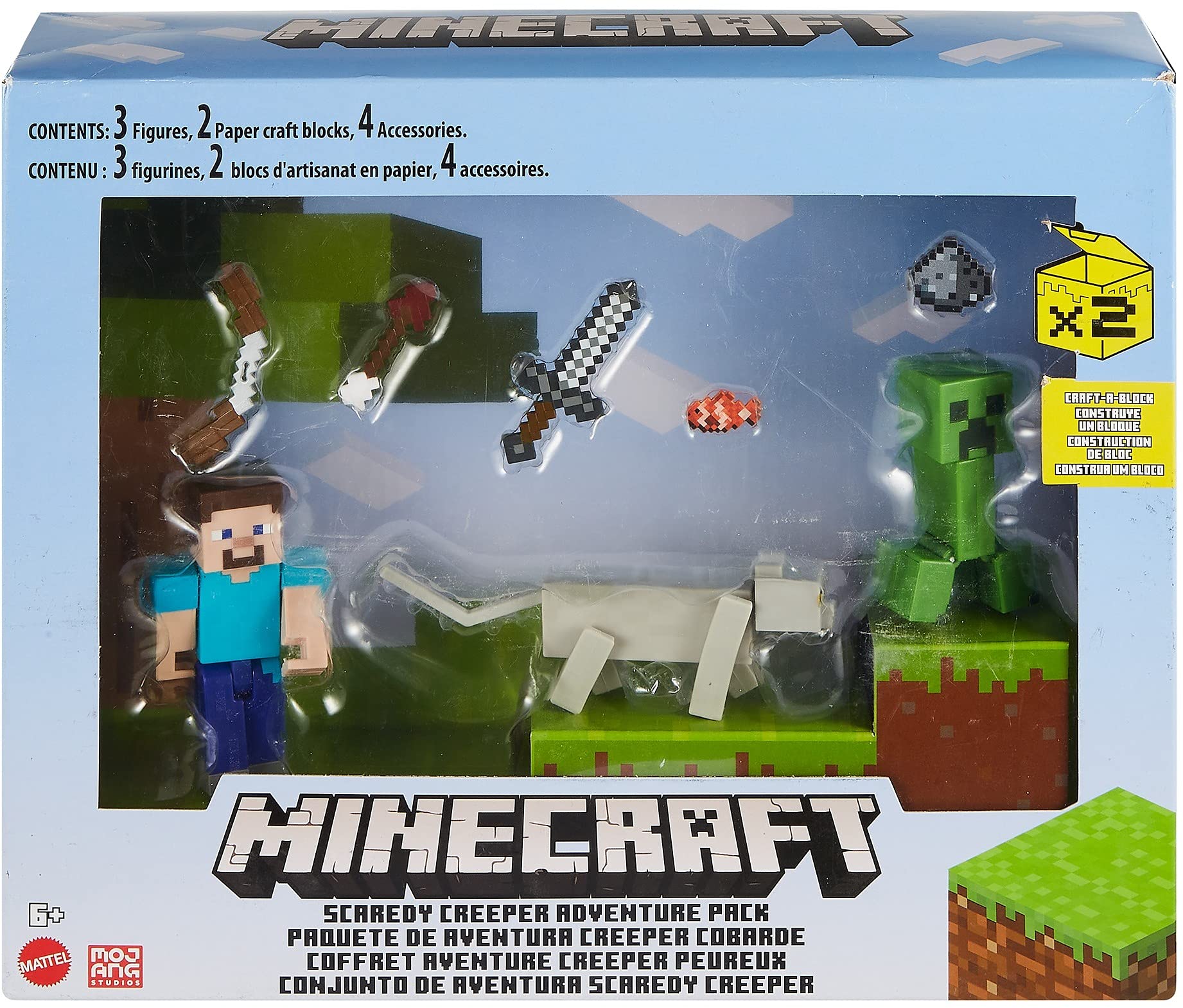 Mua Mattel Minecraft Scaredy Creeper Story Pack with Figures, Weapons ...