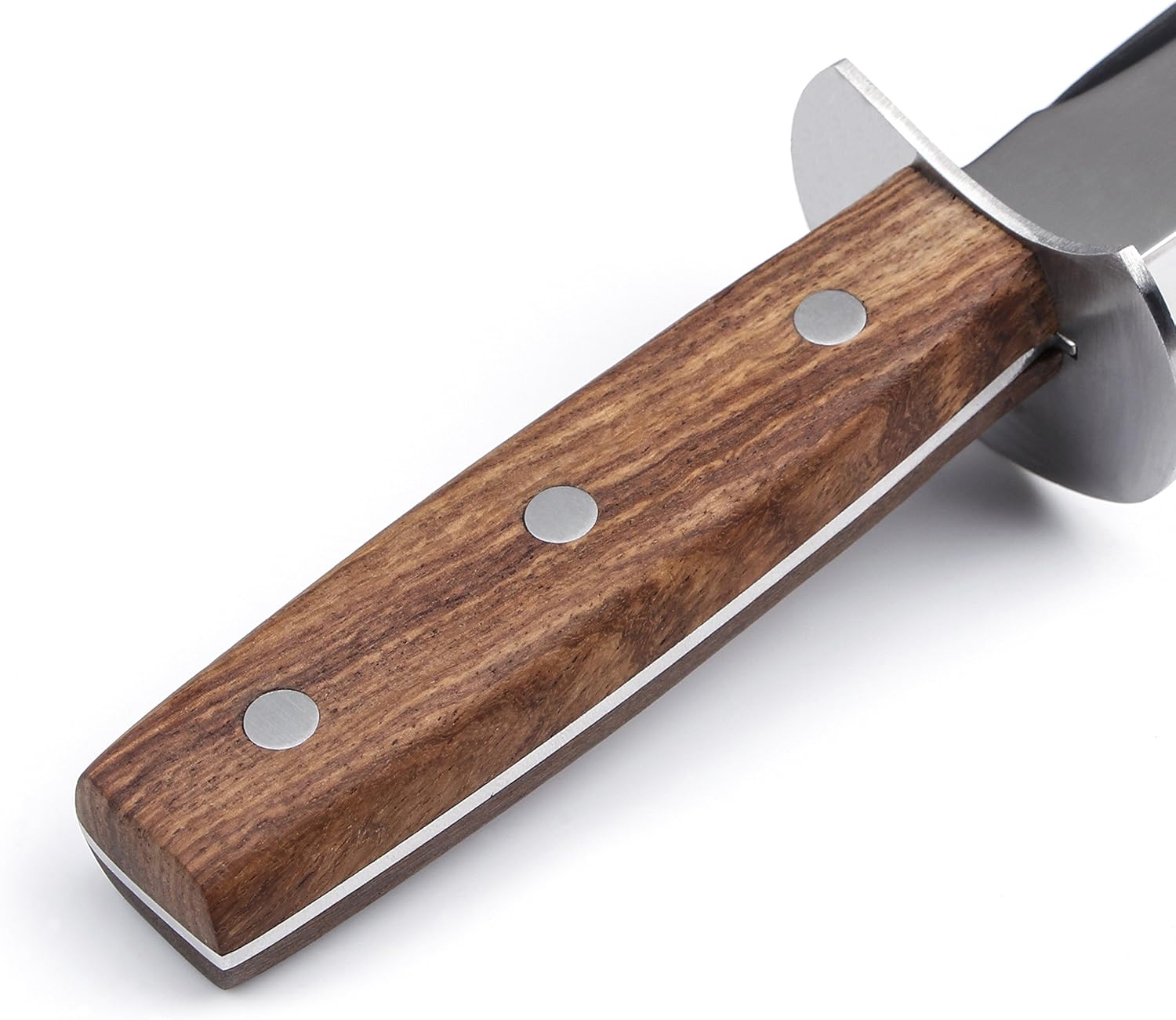 MSY BIGSUNNY Oyster Shucker Knife with Rosewood Handle – Full Tang ...
