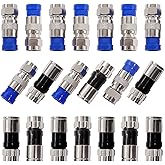 Amazon.com: mxuteuk 12PCS RG6 Compression Connectors F Type Coax ...